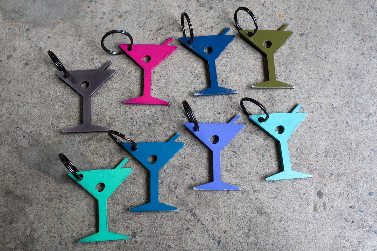 MARTINI GLASS KEYCHAIN – FosterWeld