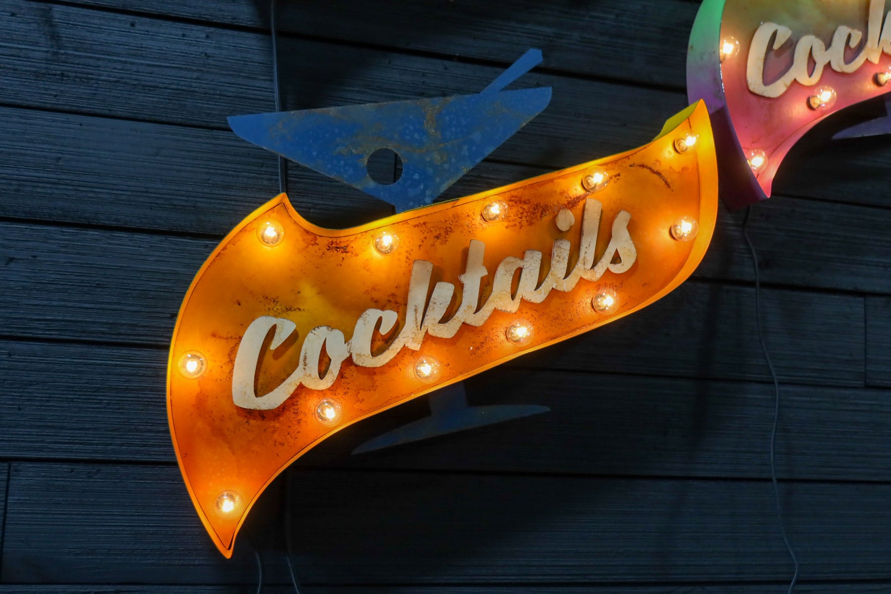 VINTAGE COCKTAILS SIGN - with martini glass – FosterWeld