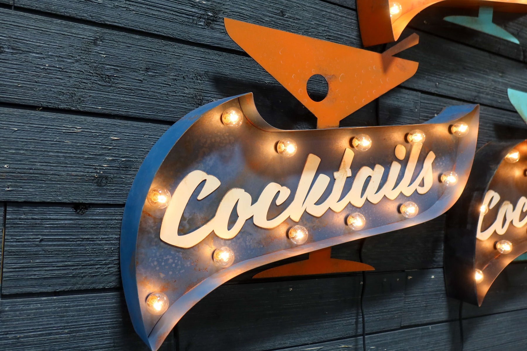 VINTAGE COCKTAILS SIGN - with martini glass – FosterWeld